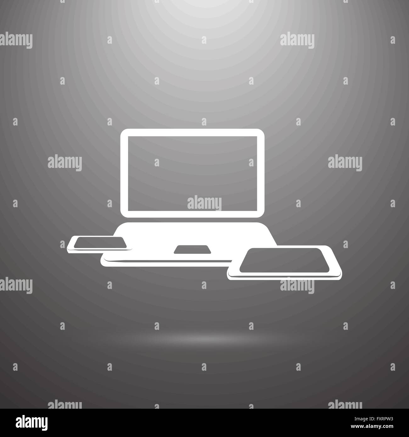 Pictograph of computer. Vector concept illustration for design. Eps 10 Stock Vector Image & Art ...