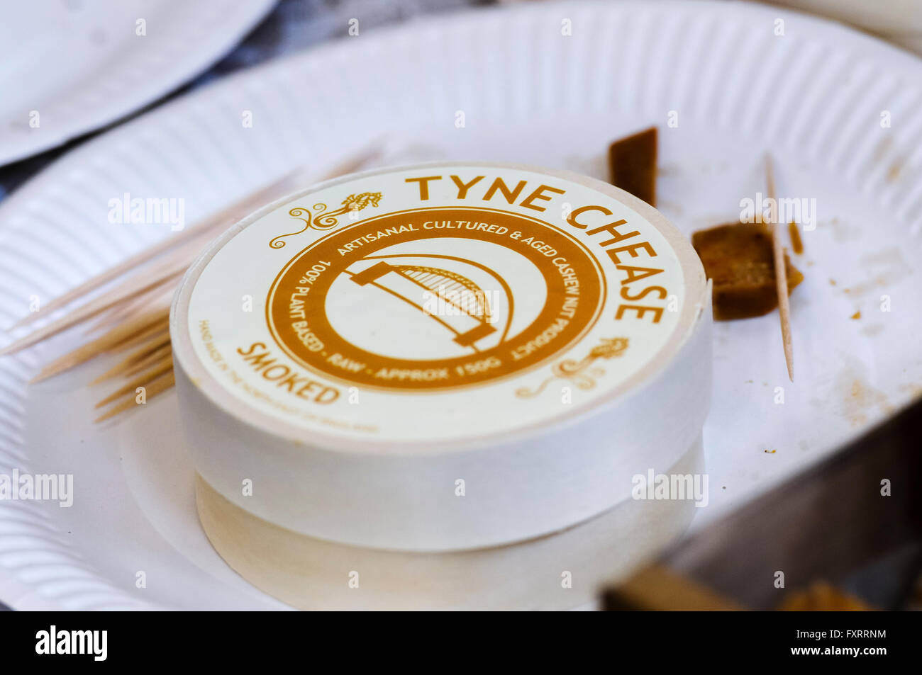 Tyne Smoked "Chease", vegan substitute cheese Stock Photo - Alamy