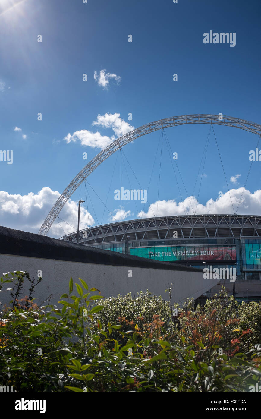 Wembley Stadium , approached by Wembley Way London England Stock Photo ...