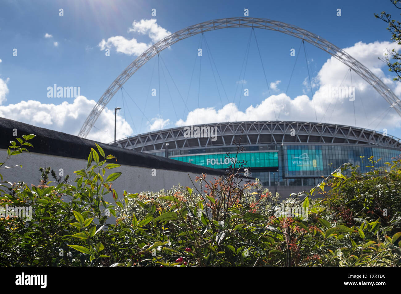 Wembley Stadium , approached by Wembley Way London England Stock Photo ...