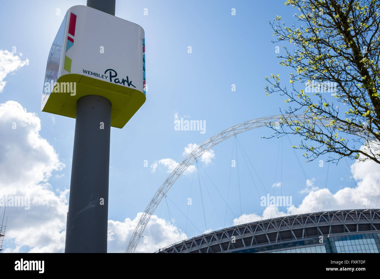 Wembley stadium park sign hi-res stock photography and images - Alamy