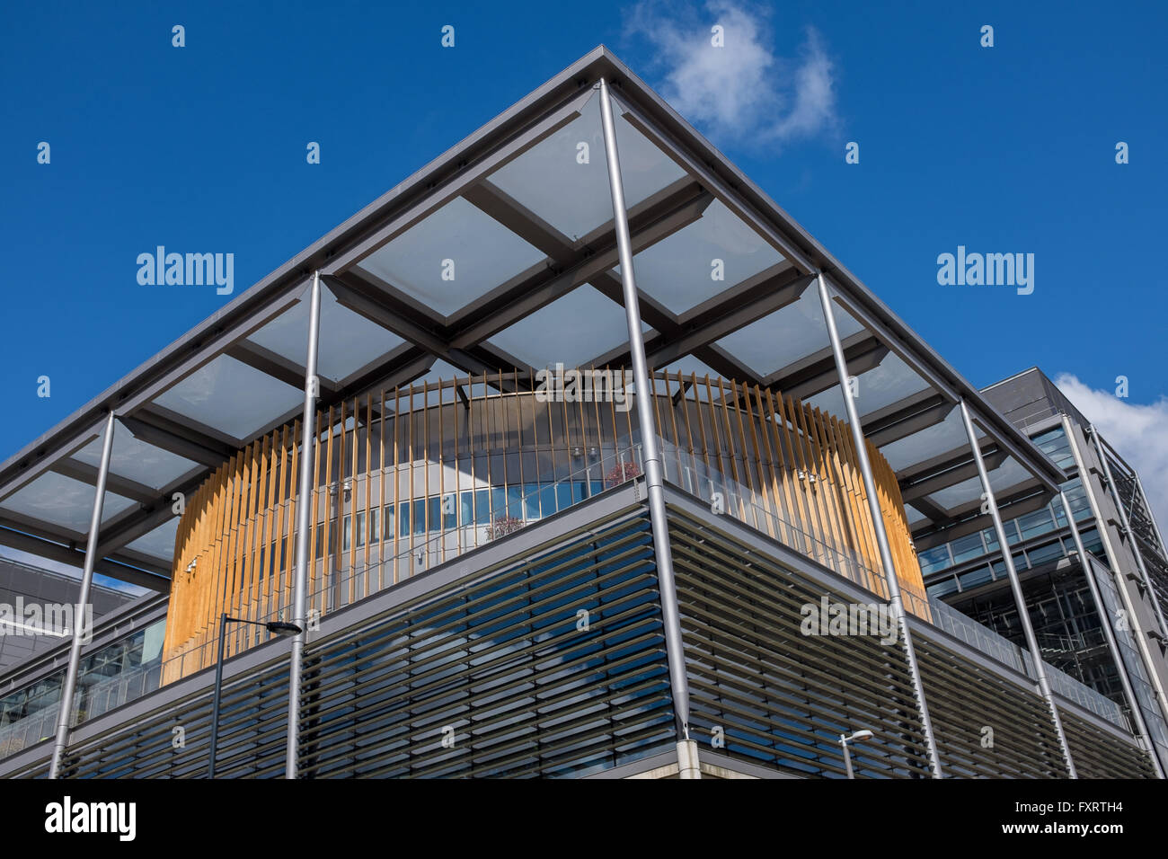 Brent Civic Center building, London, with the Wembley Library Stock ...