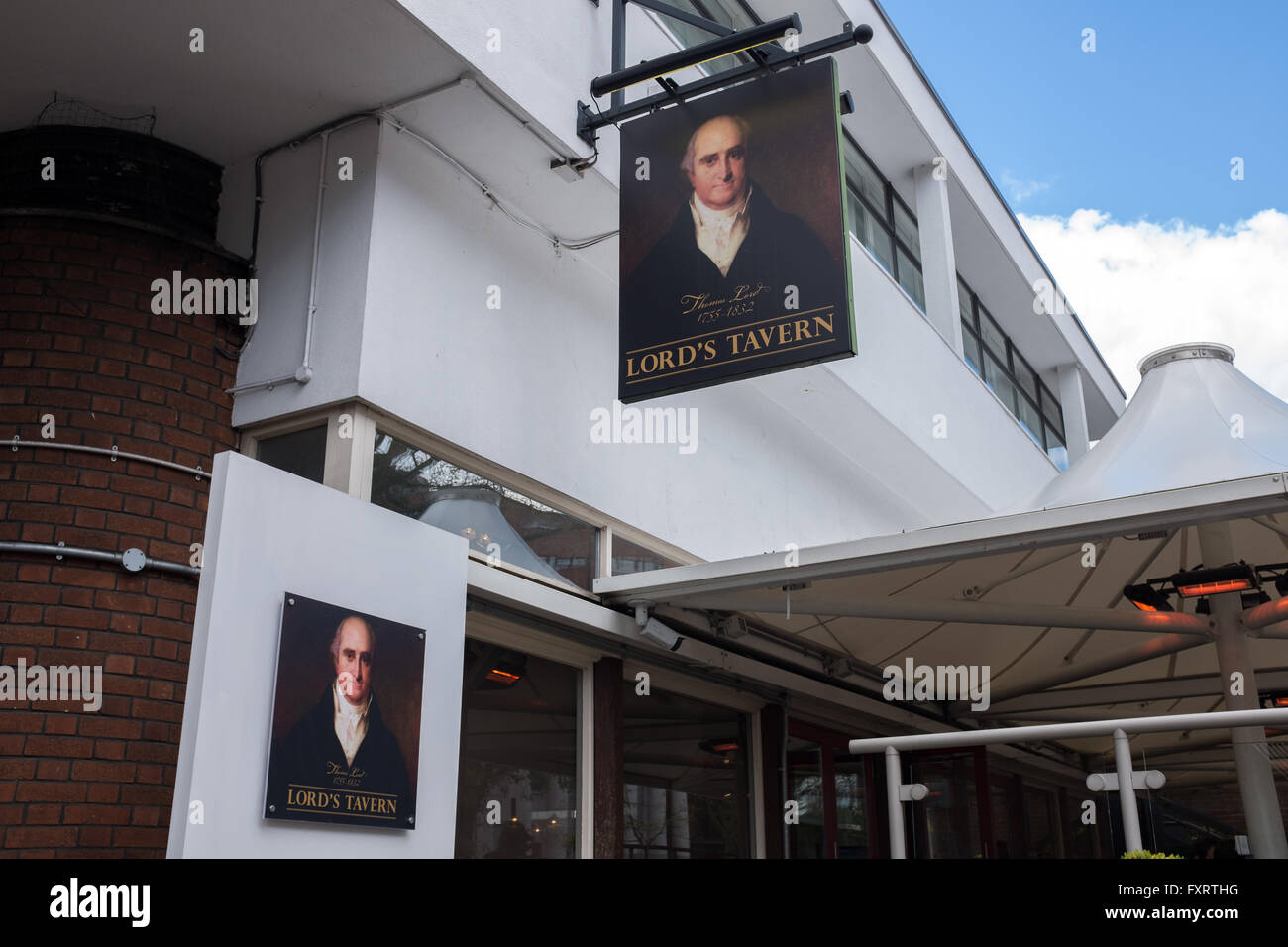 The Lord's Tavern pub outside Lord's cricket ground, London England ...
