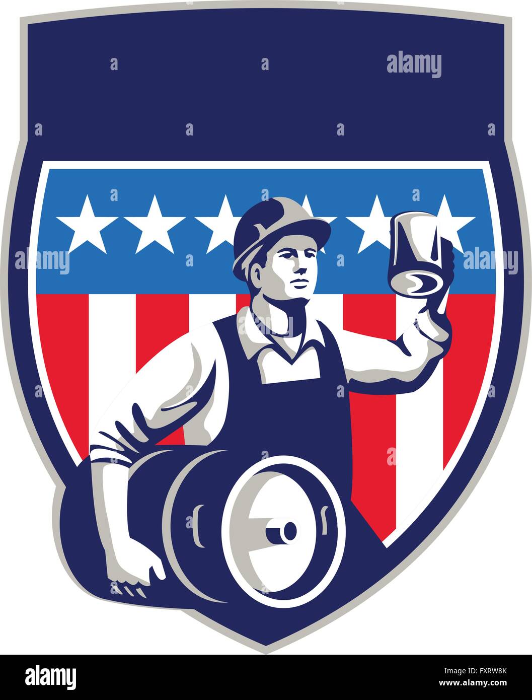 Construction flag man Stock Vector Images - Alamy