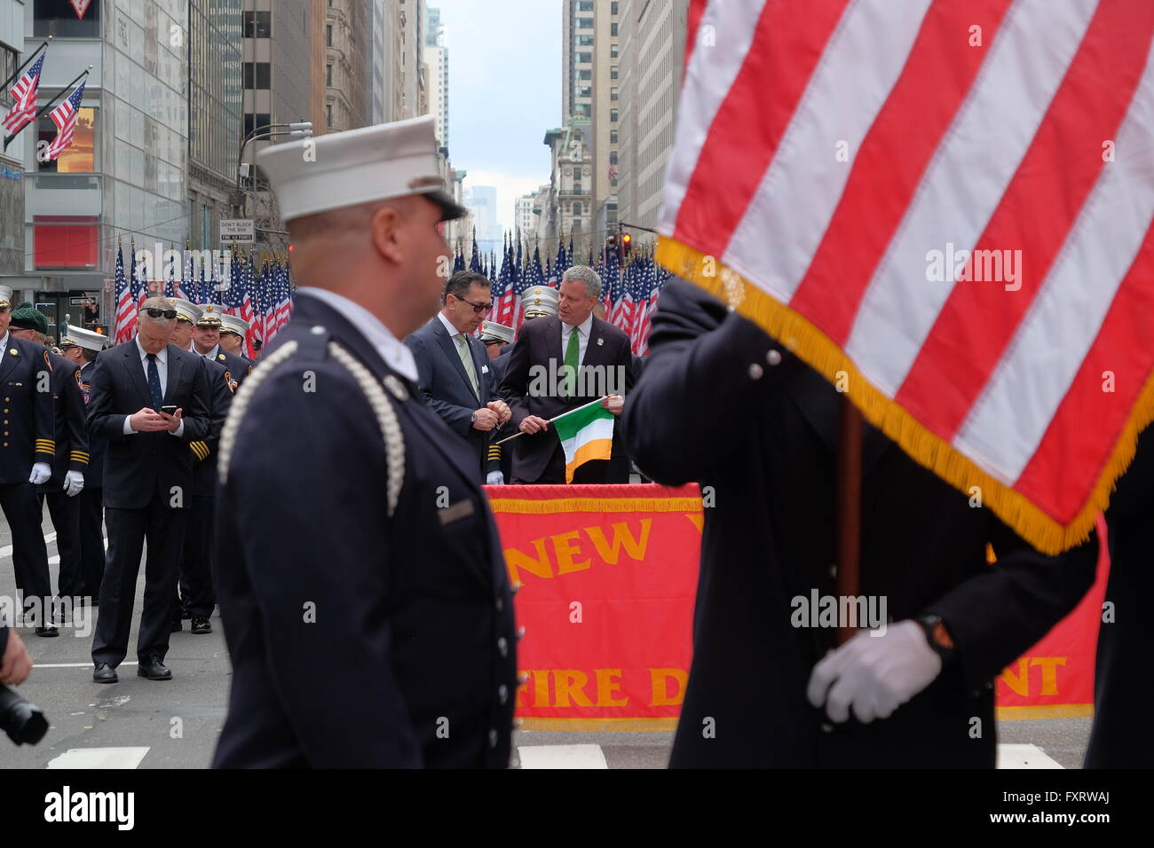 Mayor Deblasio marches in St Patricks parade Featuring: Atmosphere ...