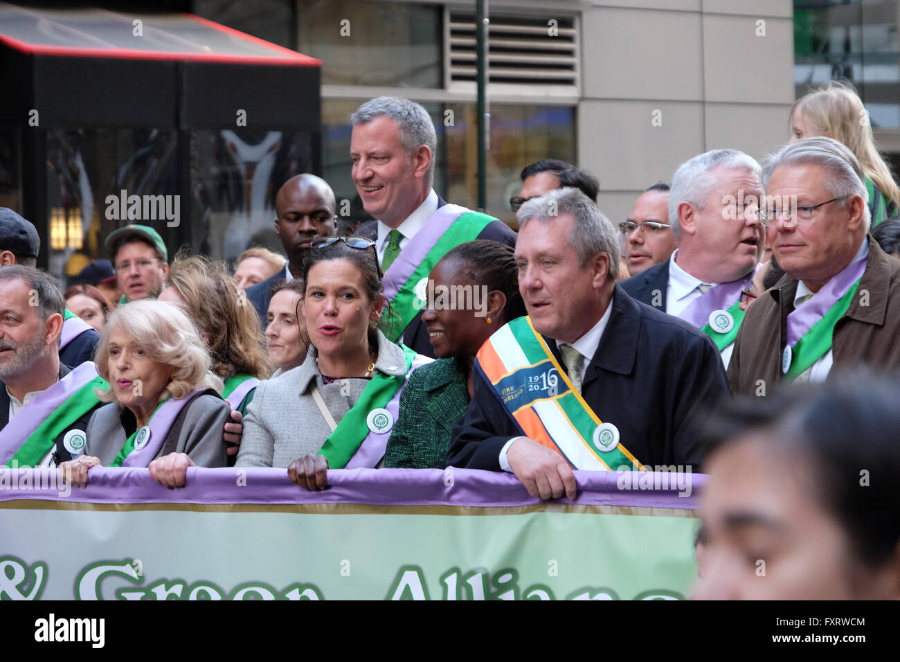Mayor Deblasio marches in St Patricks parade Featuring: Atmosphere ...