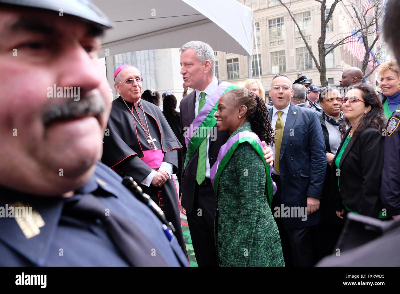 Mayor Deblasio marches in St Patricks parade Featuring: Atmosphere ...