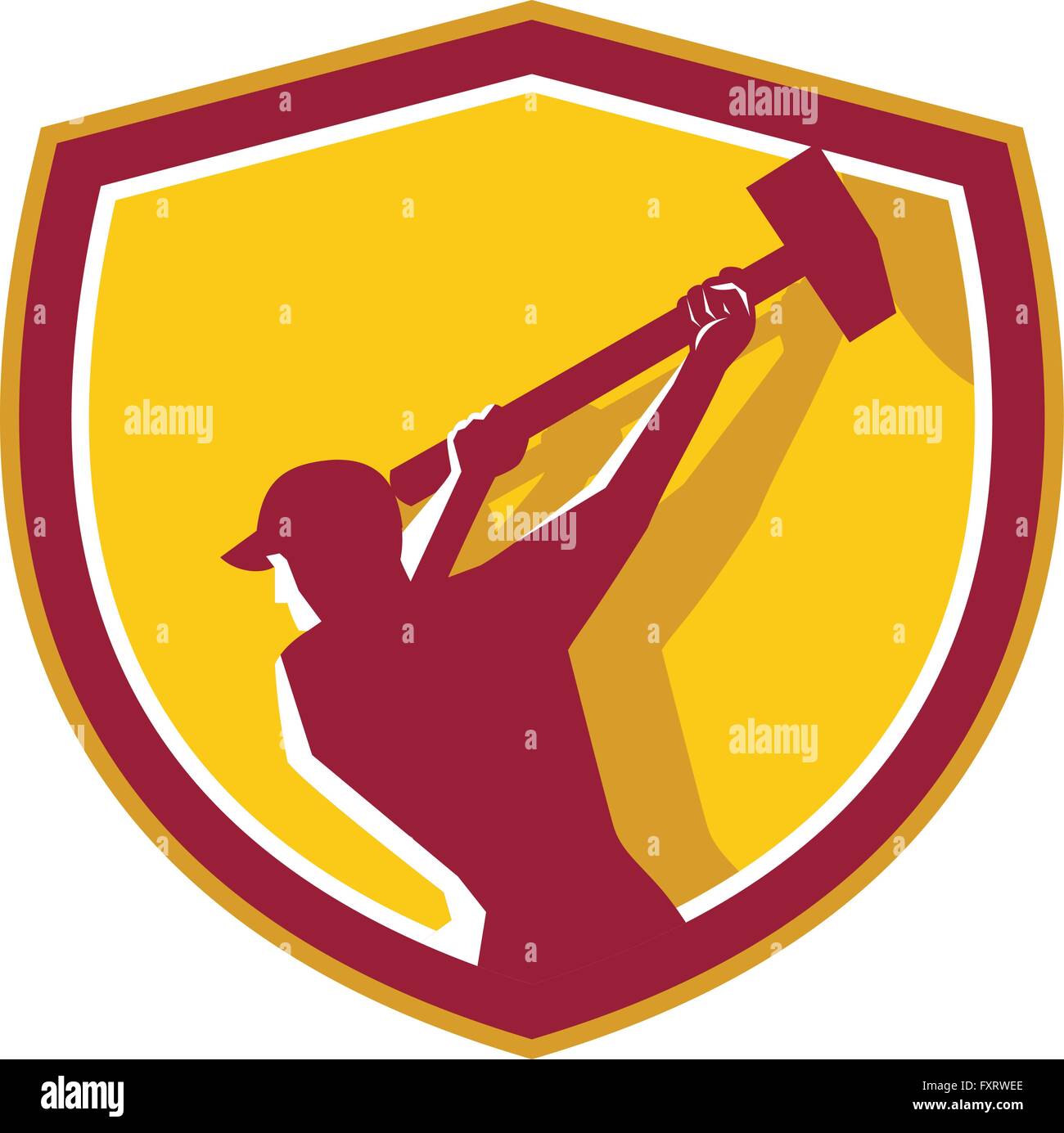 Demolition shield Stock Vector Images - Alamy