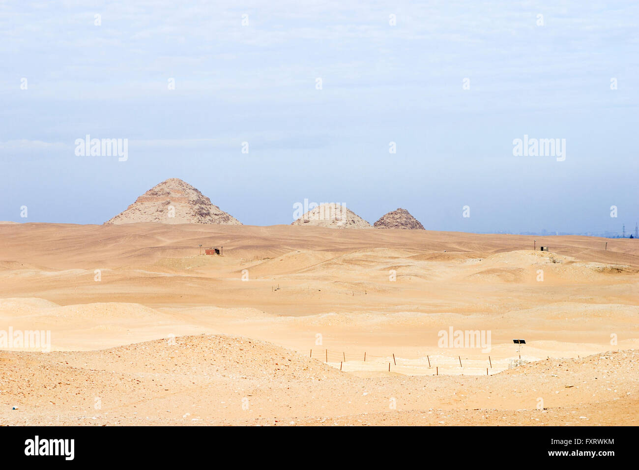 View of crumbling pyramids at Sakkara, the ancient necropolis for ...