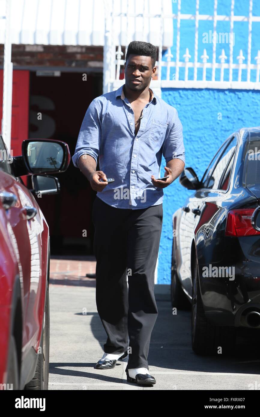 Celebrities and dancers seen at the Dancing with the Stars studio ...