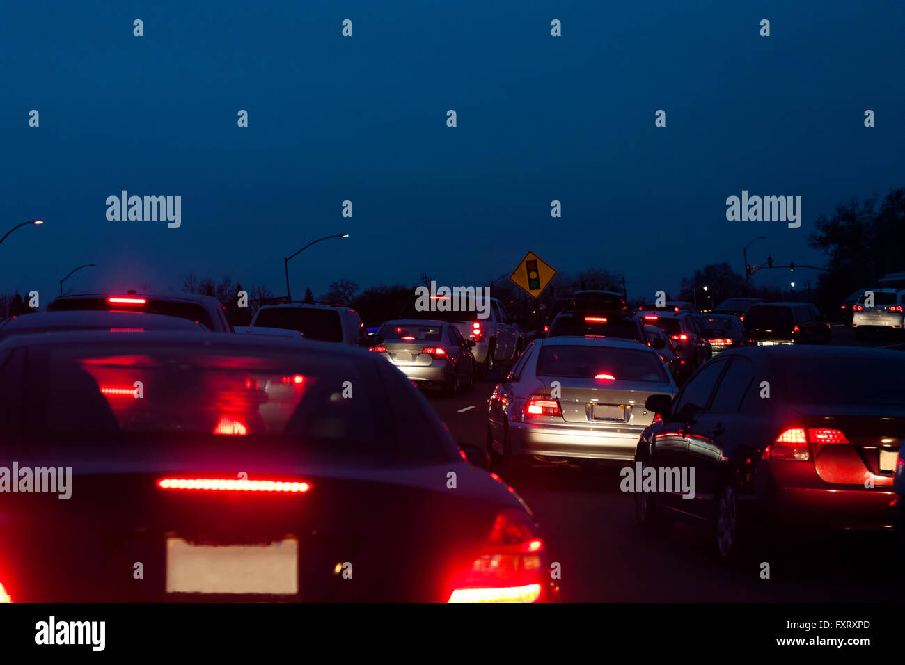 Red tail lights hi-res stock photography and images - Alamy