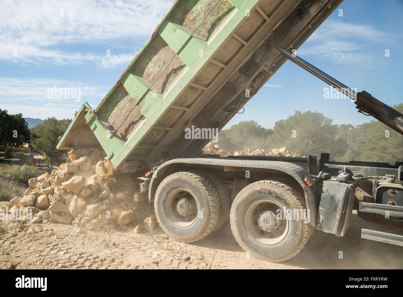 Tipper truck unloading hi-res stock photography and images - Alamy