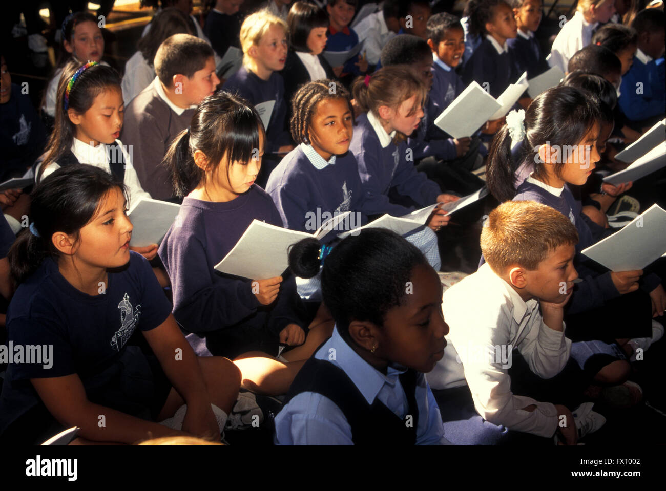 Children in morning assembly hi-res stock photography and images - Alamy