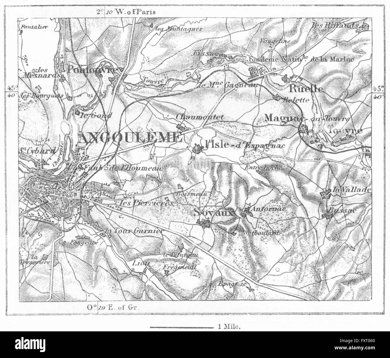 Map of angouleme hi-res stock photography and images - Alamy