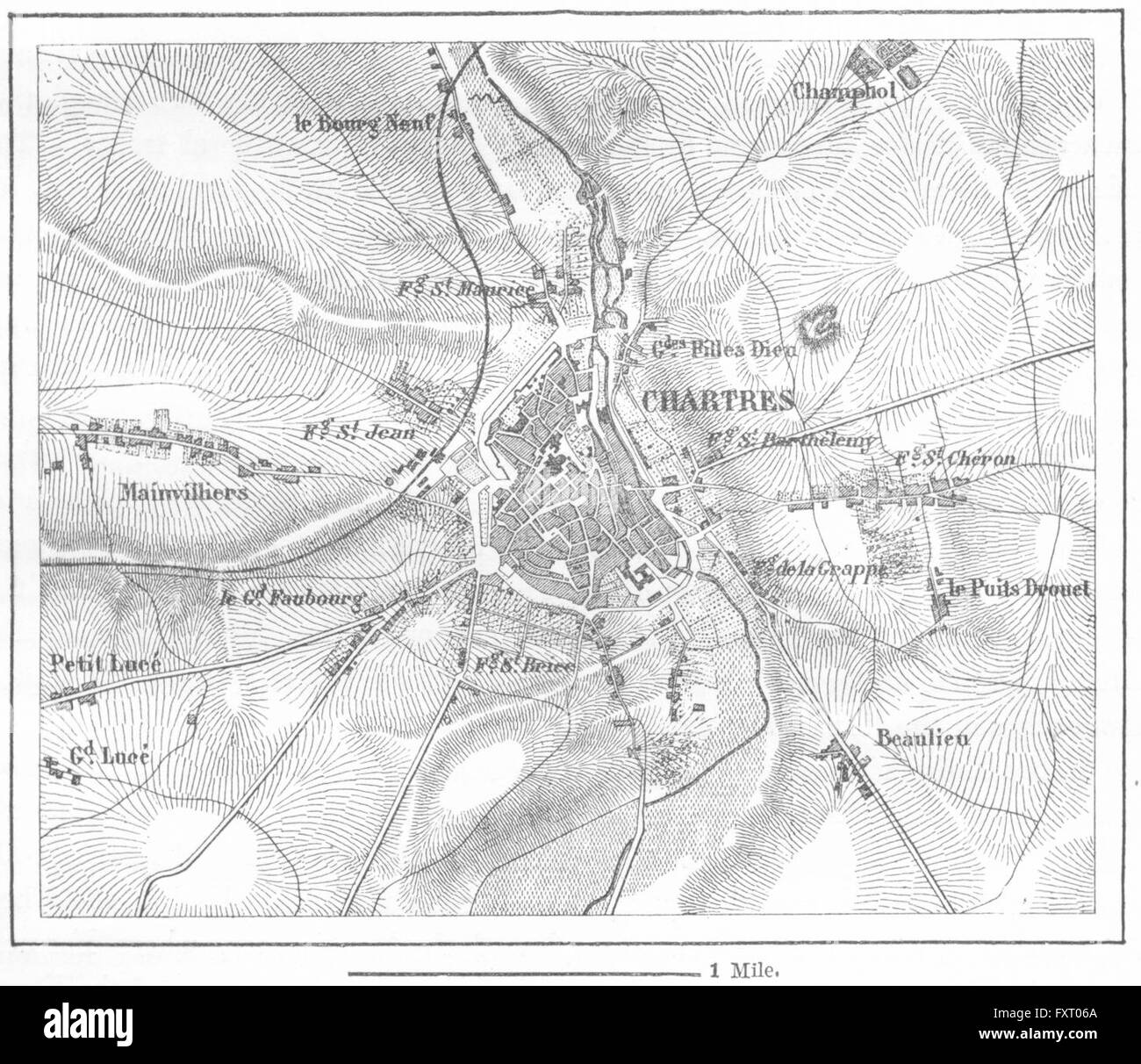 Chartres map hi-res stock photography and images - Alamy