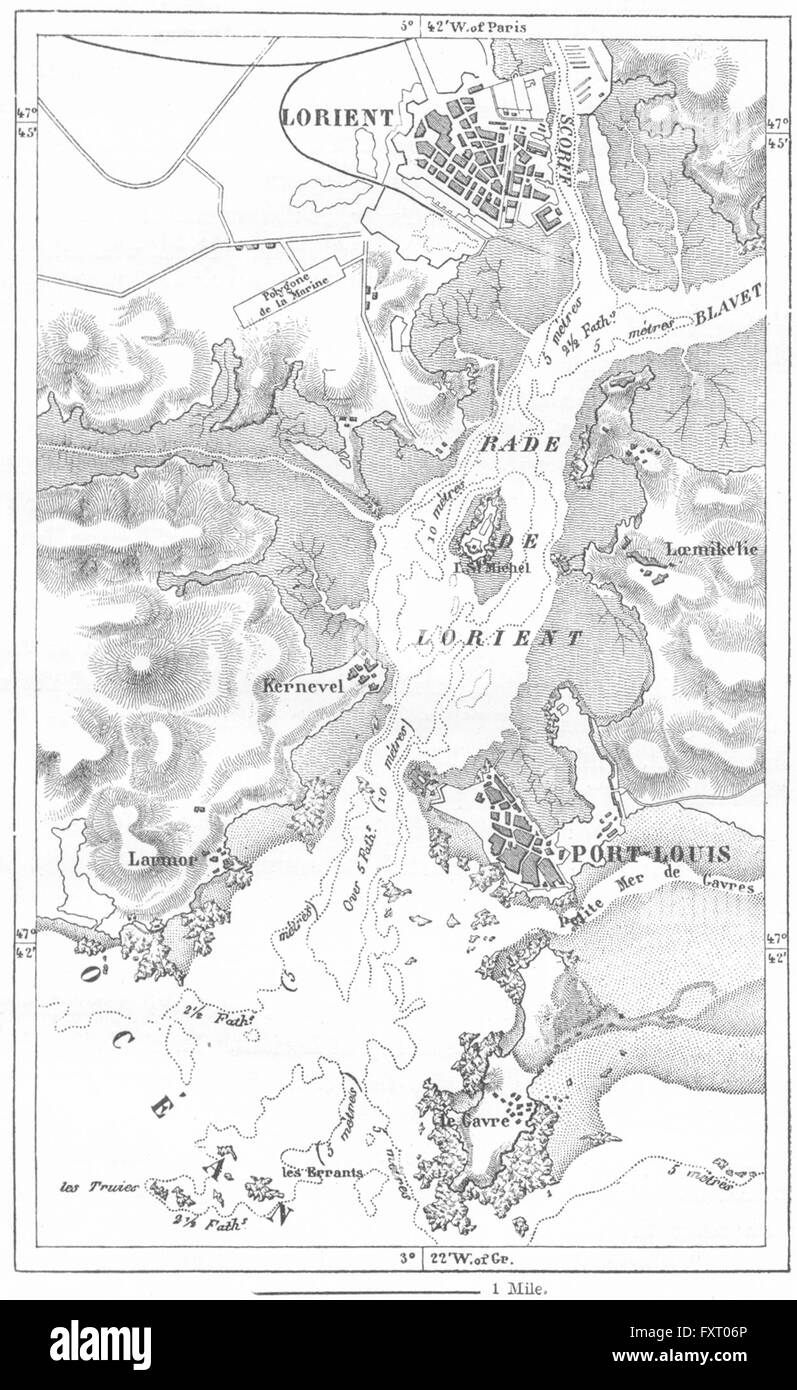 Map of lorient hi-res stock photography and images - Alamy
