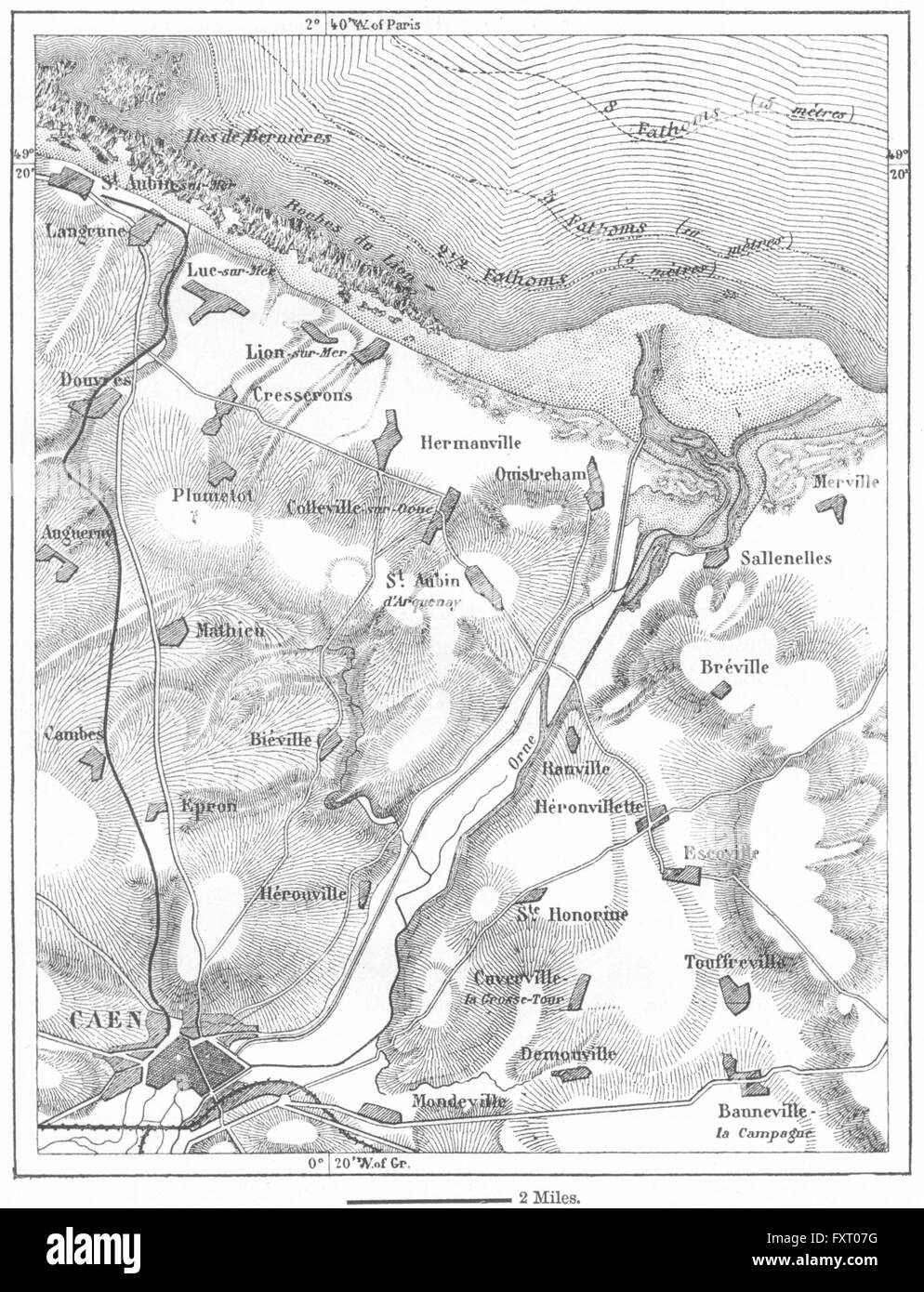 Caen france map Black and White Stock Photos & Images - Alamy