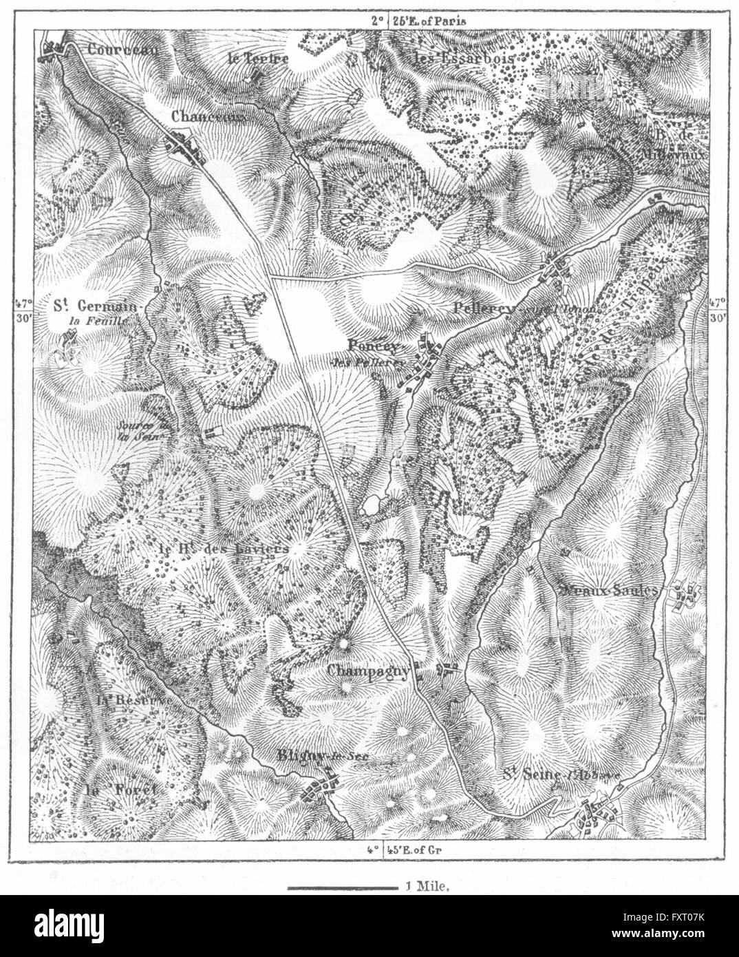 Map seine france hi-res stock photography and images - Alamy