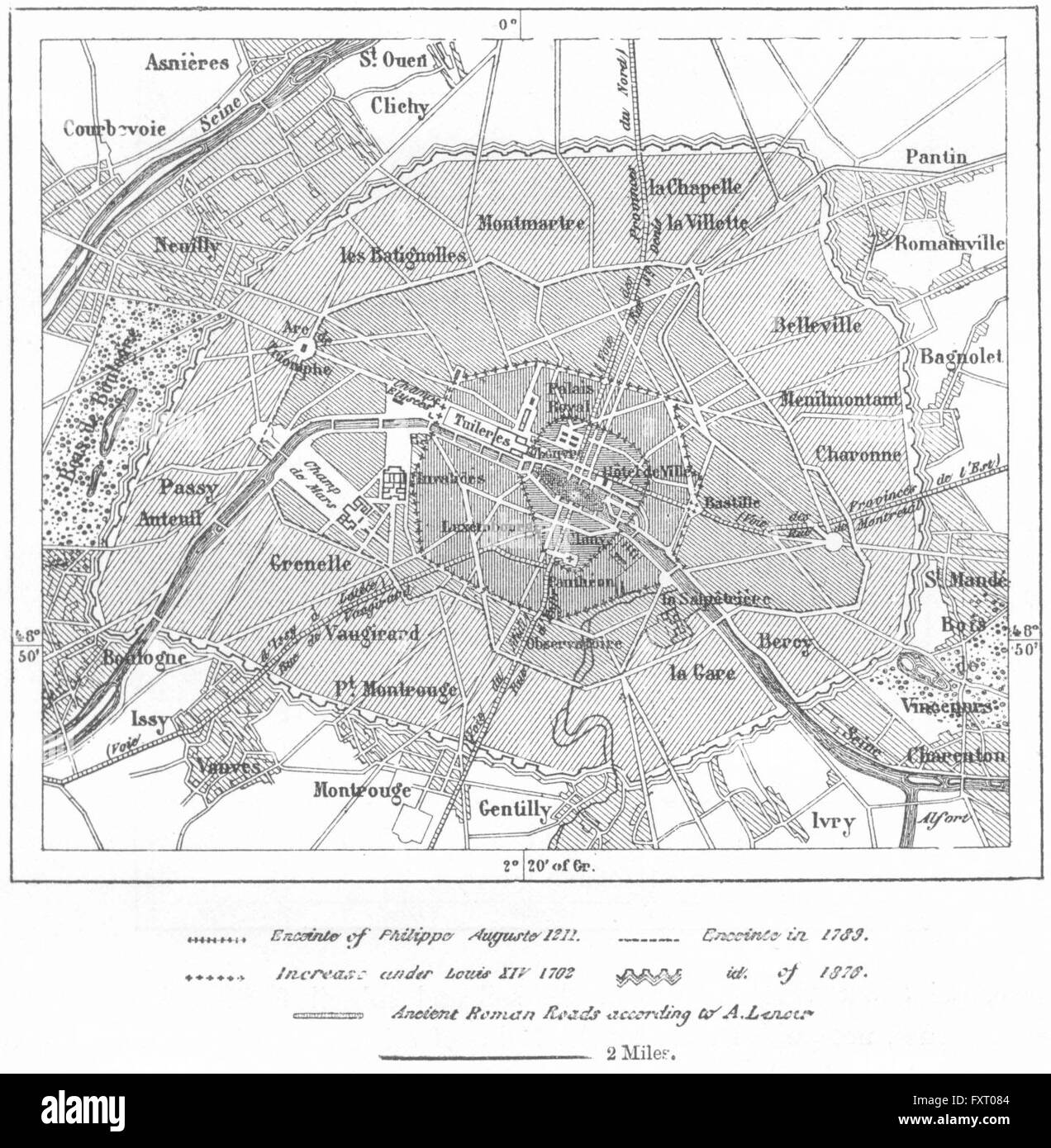 Paris map Black and White Stock Photos & Images - Alamy