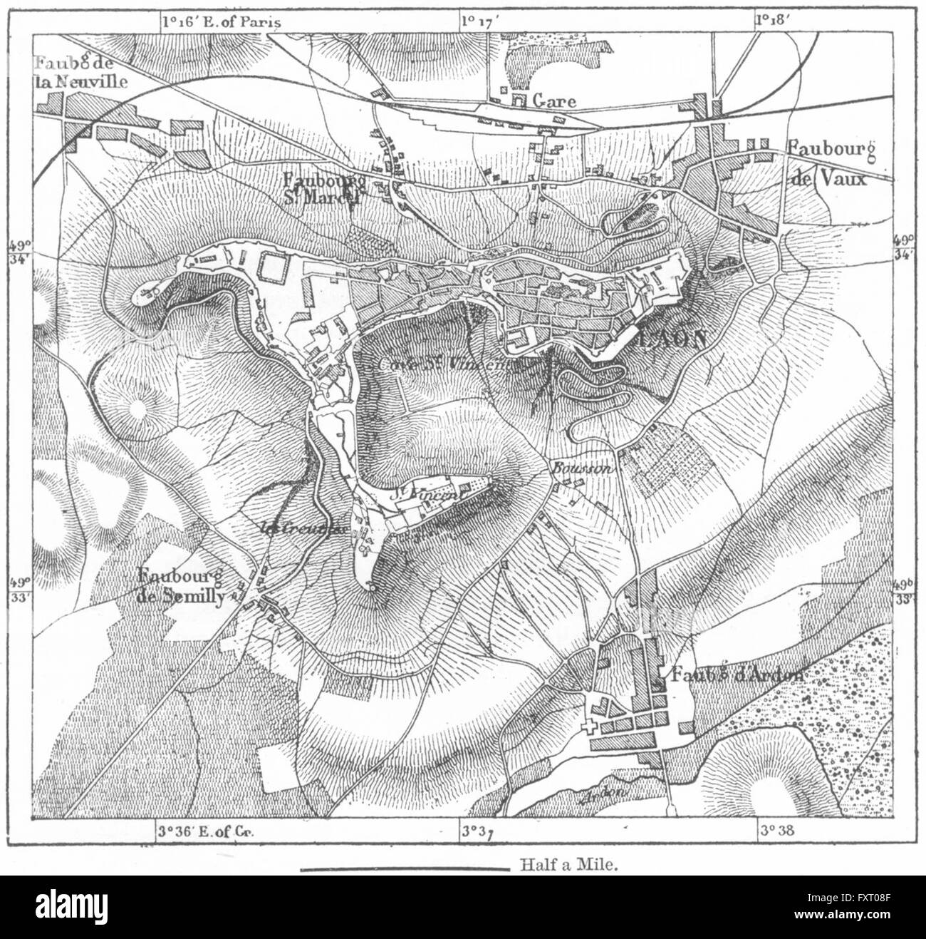 Map of laon hi-res stock photography and images - Alamy