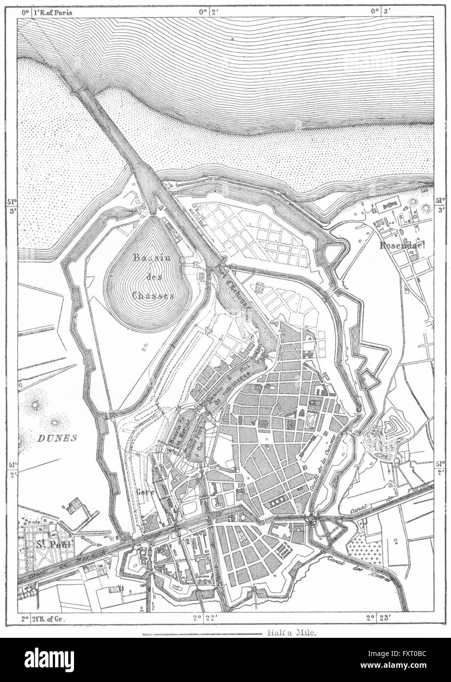 Dunkirk map hi-res stock photography and images - Alamy