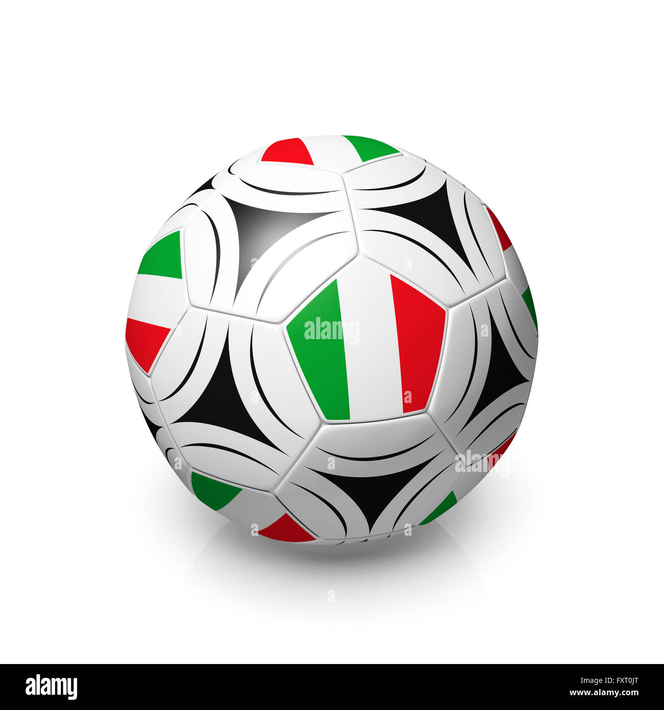 A football with an Italian flag, 3d render on a white background Stock ...