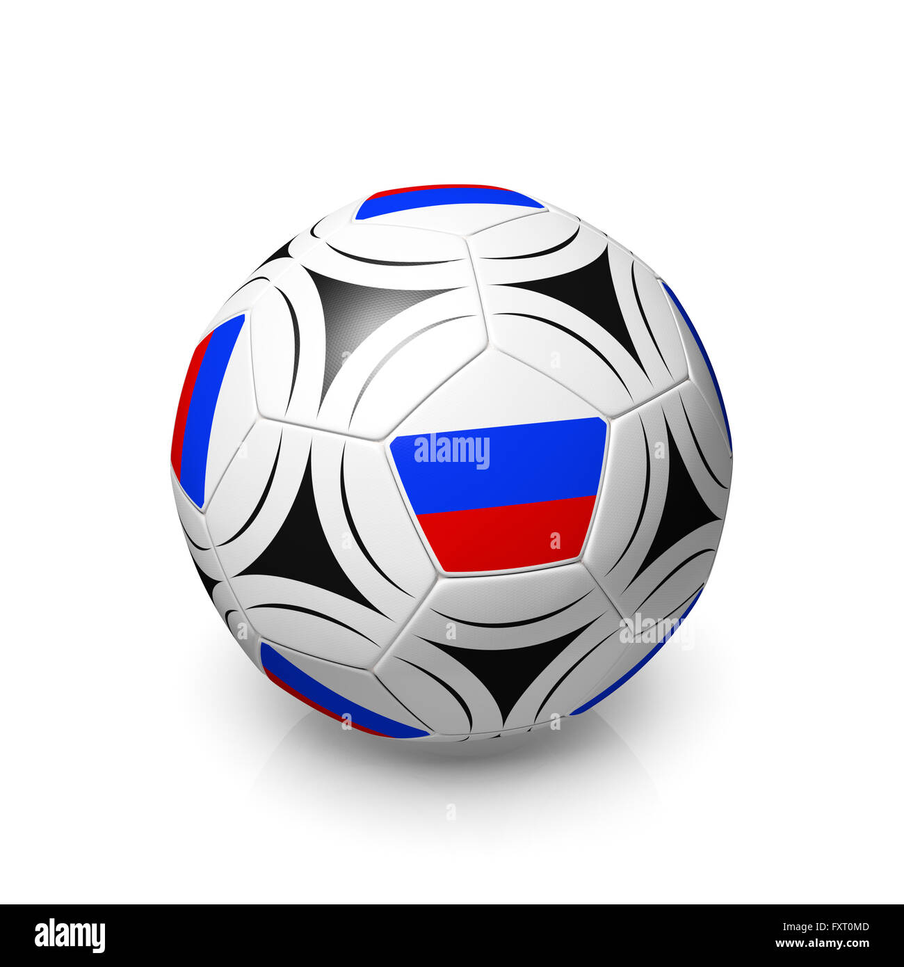 A football with a Russian flag, 3d render on a white background Stock ...