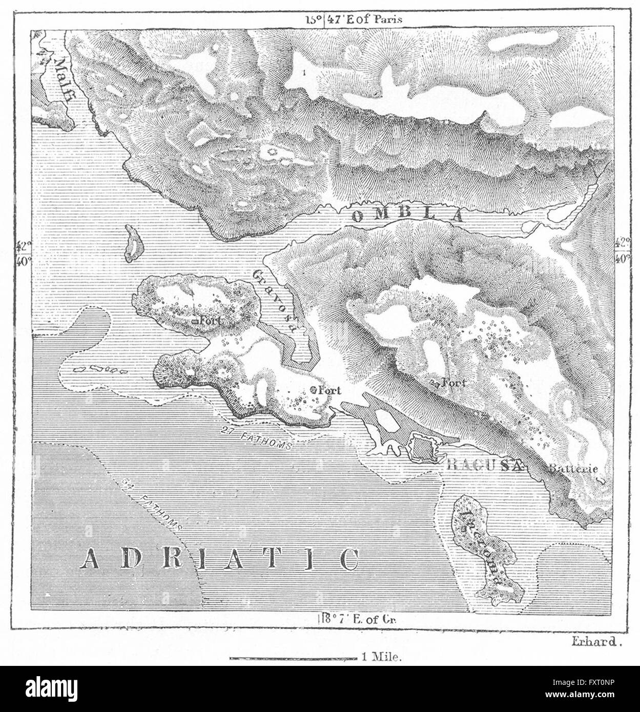 Dubrovnik map hi-res stock photography and images - Alamy