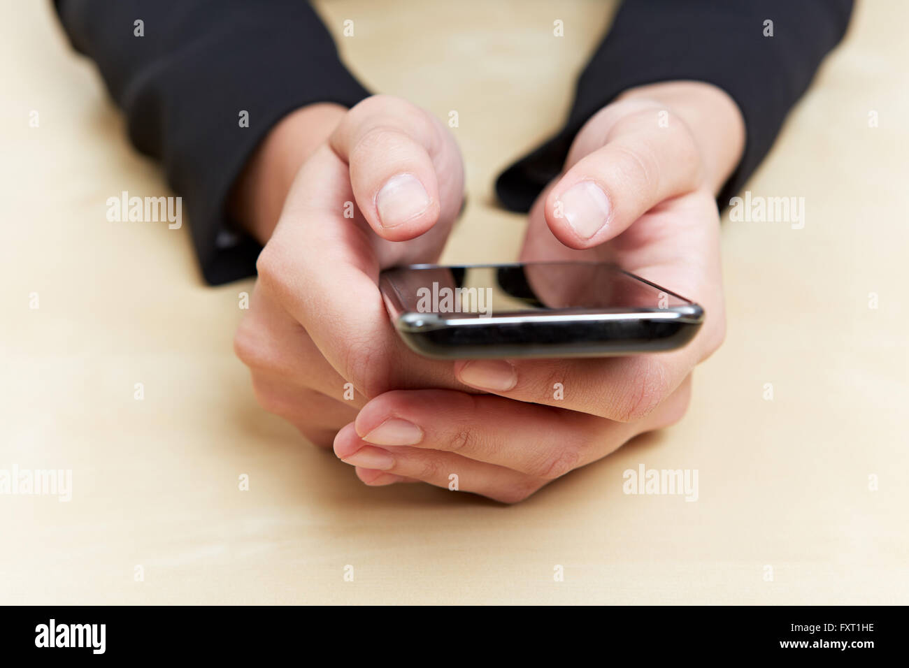 Searching information using smartphone hi-res stock photography and ...