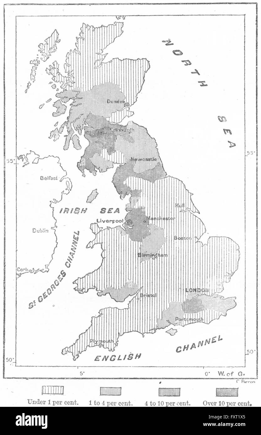 Map of britain and ireland hi-res stock photography and images - Alamy