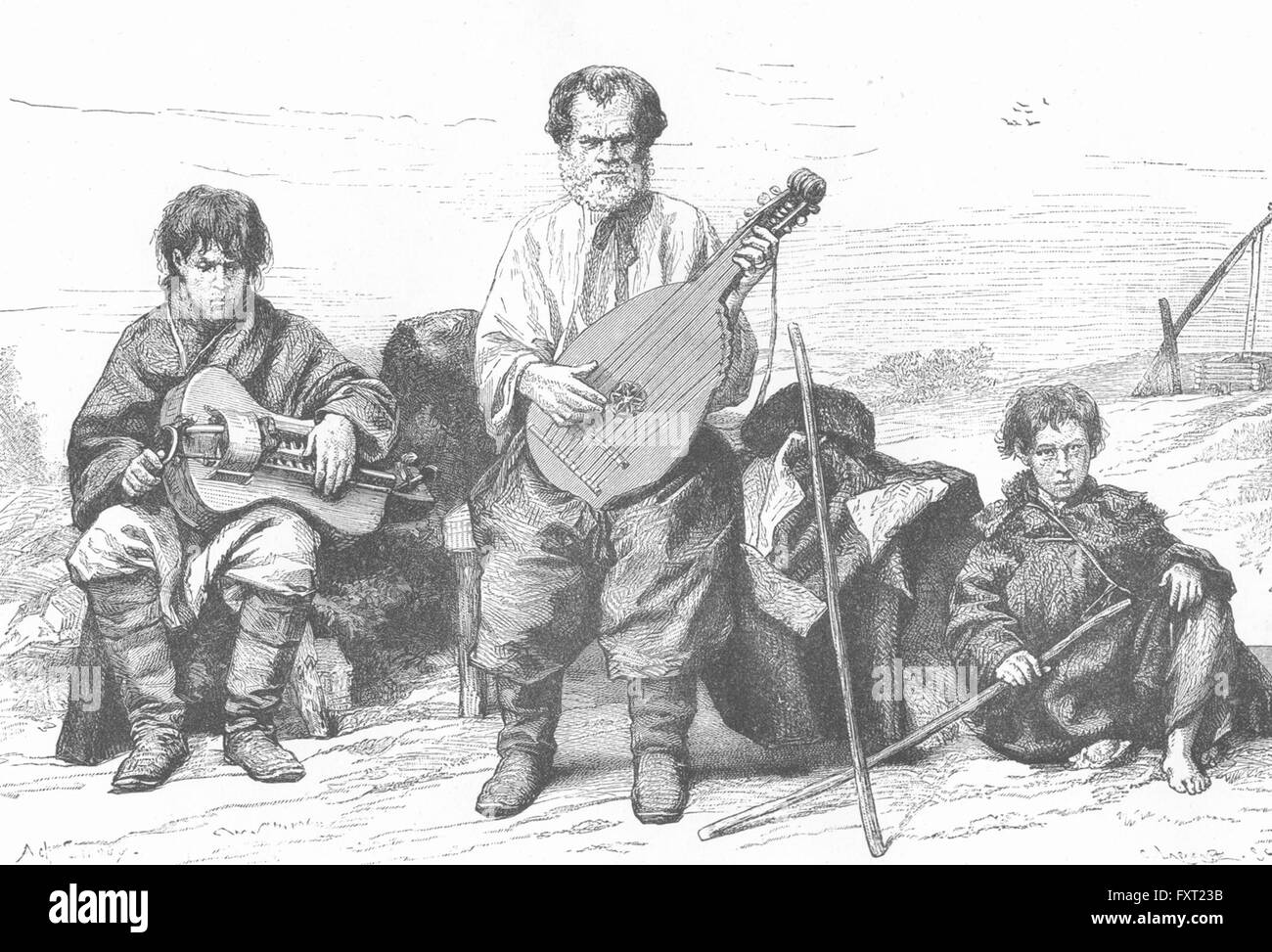 RUSSIA: Malo-Russian types, antique print c1885 Stock Photo - Alamy