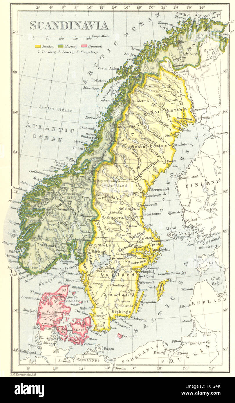 Scandinavia Map Stock Photos & Scandinavia Map Stock Images - Alamy