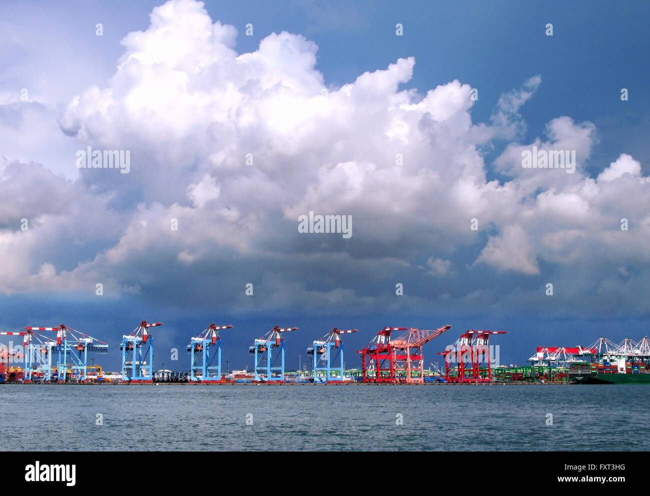 A panoramic view of Kaohsiung Harbor in Taiwan Stock Photo - Alamy