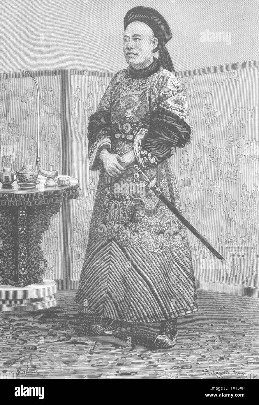 CHINA: Tseng-Chinese Minister in Paris, antique print c1885 Stock Photo ...