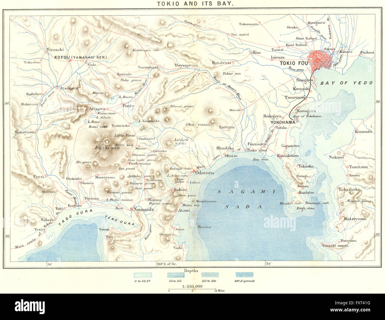 19th century japan map hi-res stock photography and images - Alamy