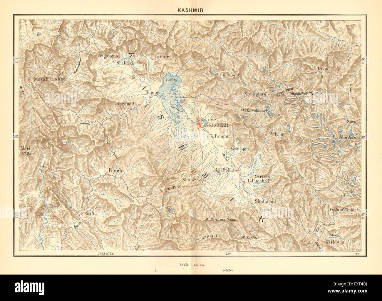 19th century map of india hi-res stock photography and images - Alamy