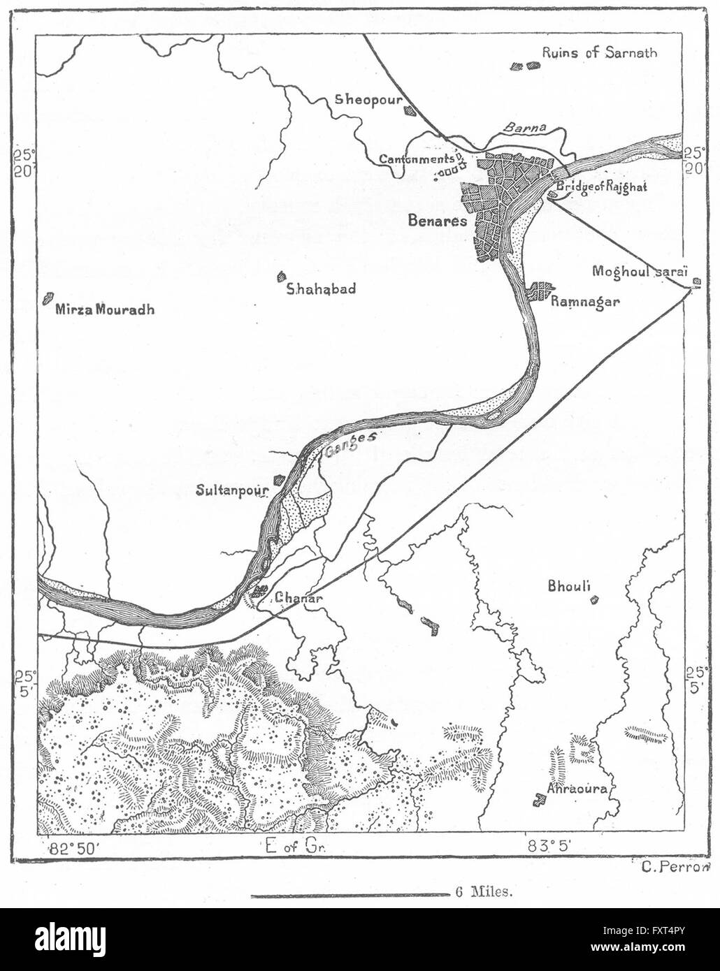 Varanasi map hi-res stock photography and images - Alamy