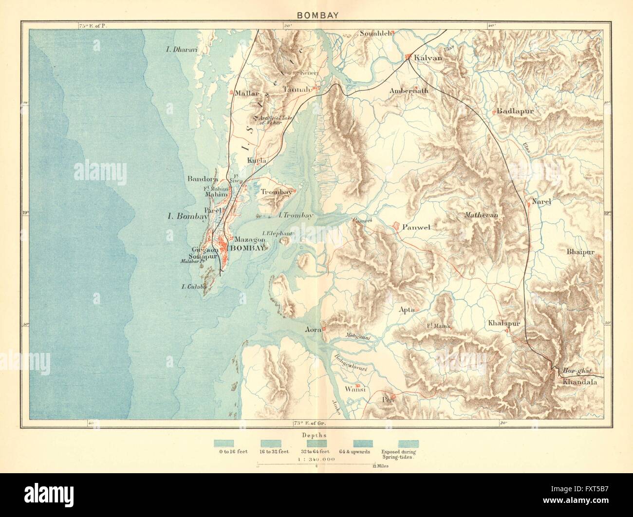 Bombay map hi-res stock photography and images - Alamy