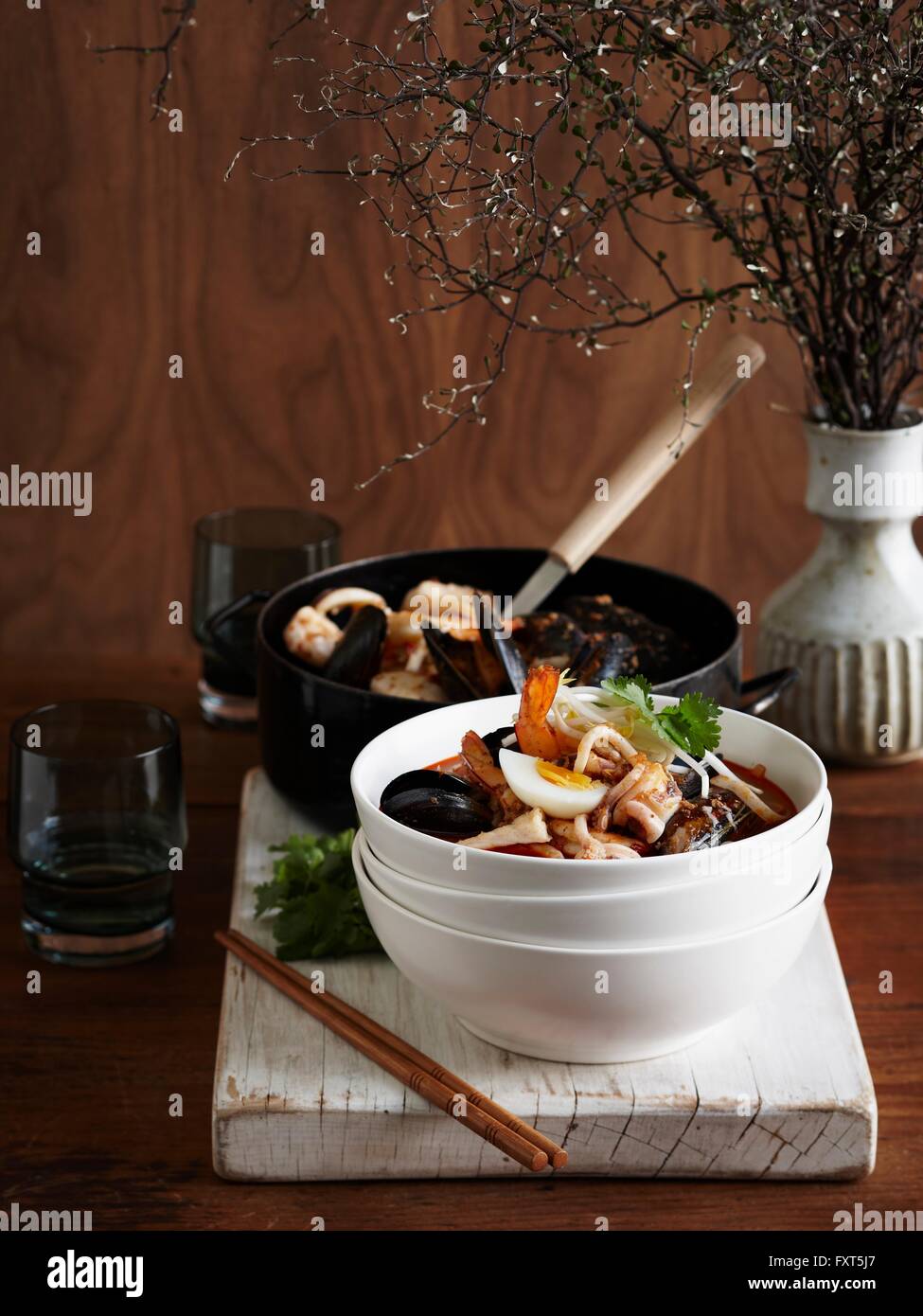 Seafood laksa hi-res stock photography and images - Alamy
