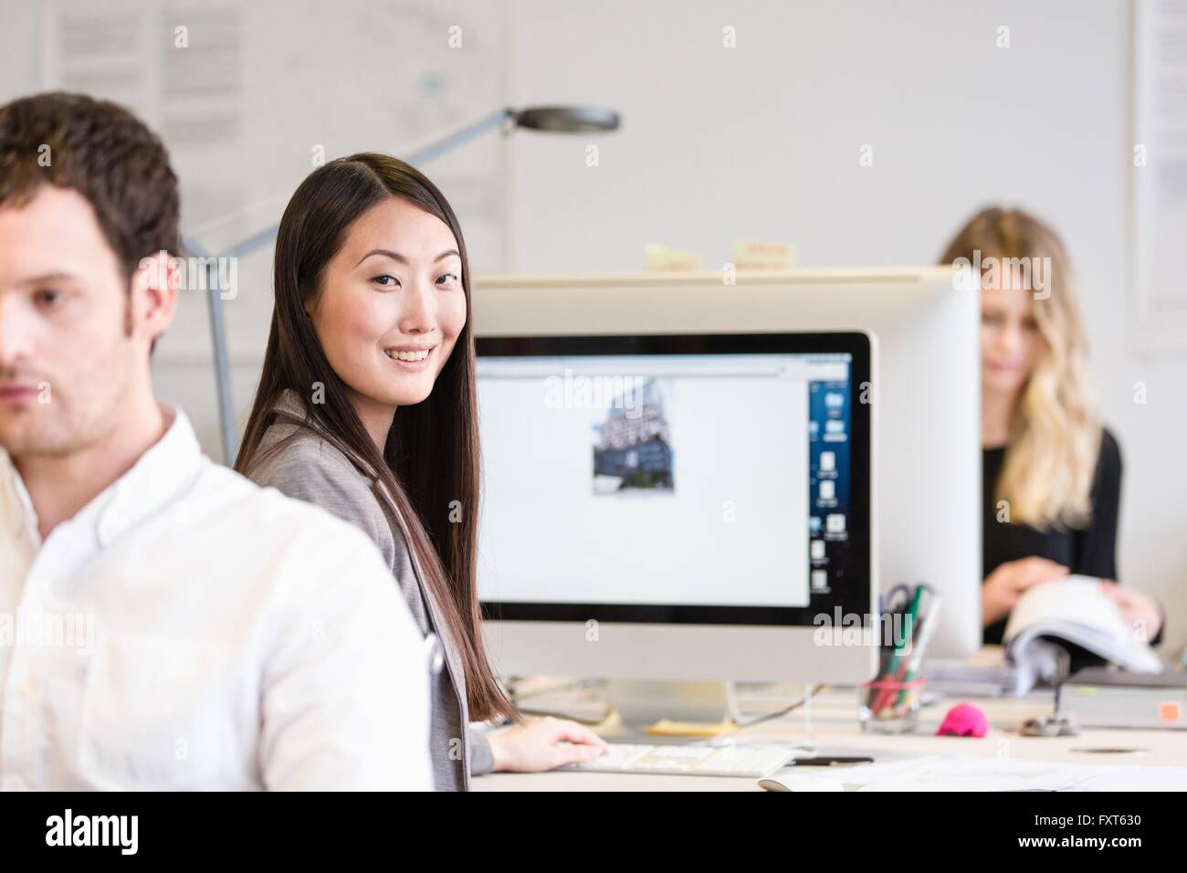 Korean male at computer hi-res stock photography and images - Alamy