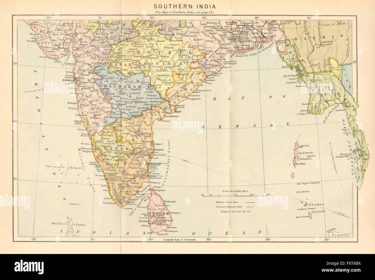 19th century map of india hi-res stock photography and images - Alamy