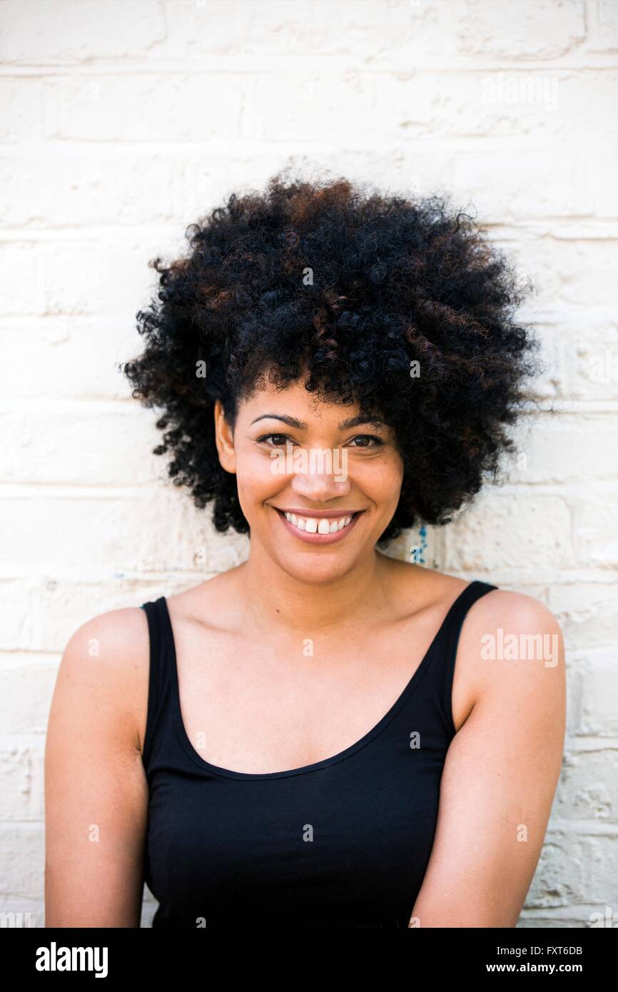 Portrait of happy woman Stock Photo - Alamy