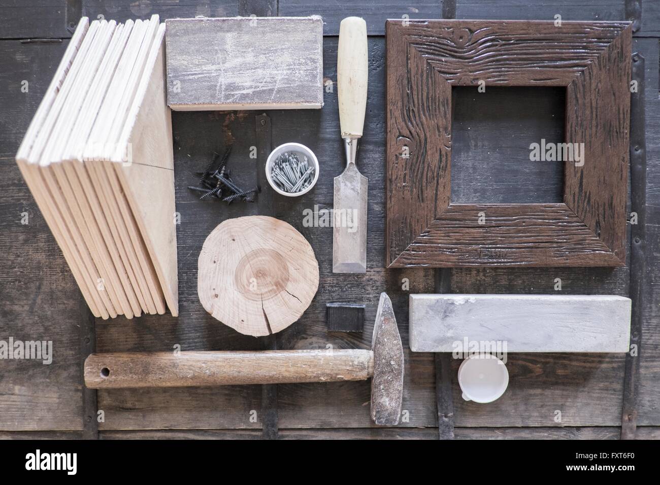 Wood Chisel And Hammer