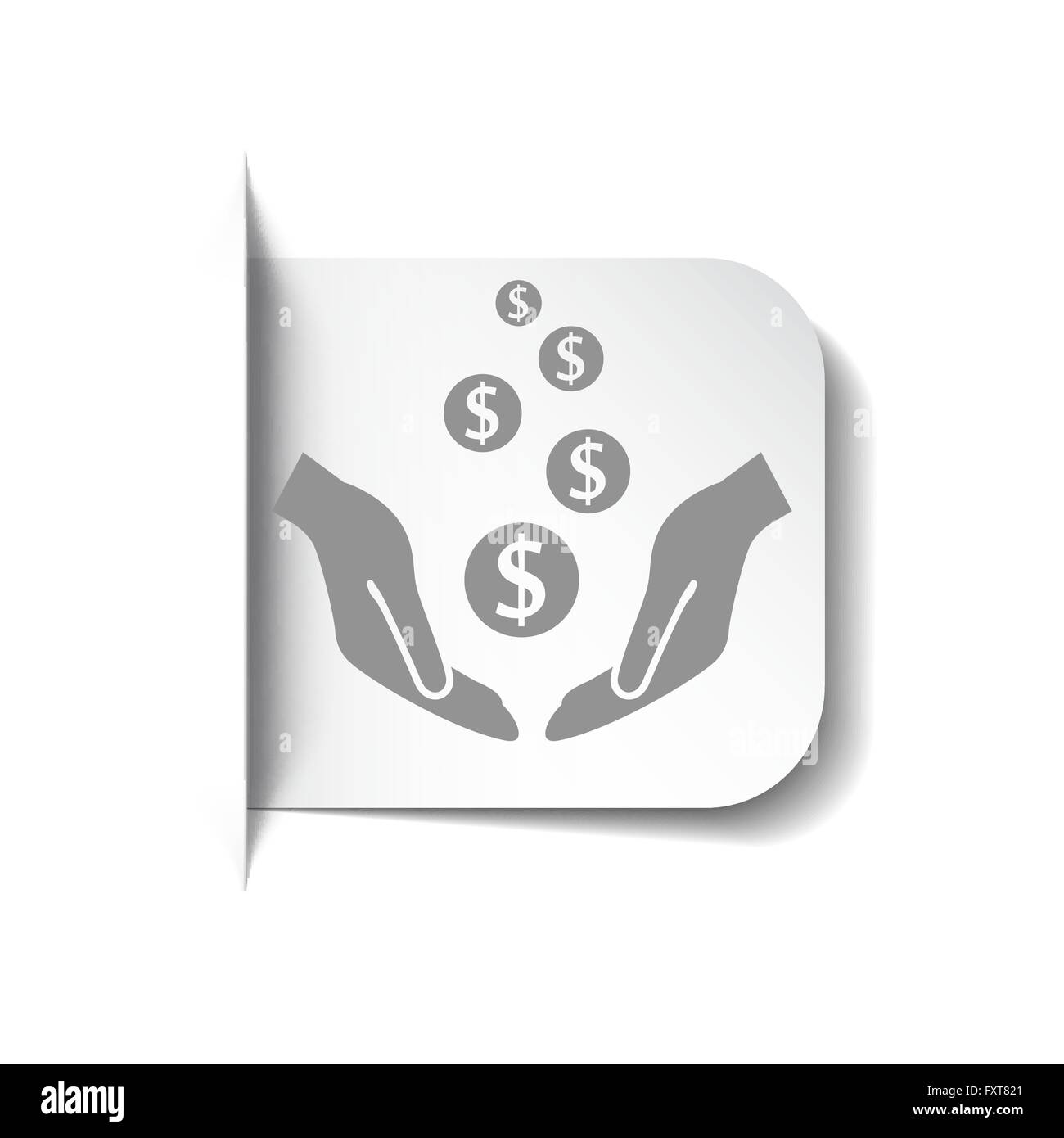 Pictograph of money in hand. Vector concept illustration for design ...