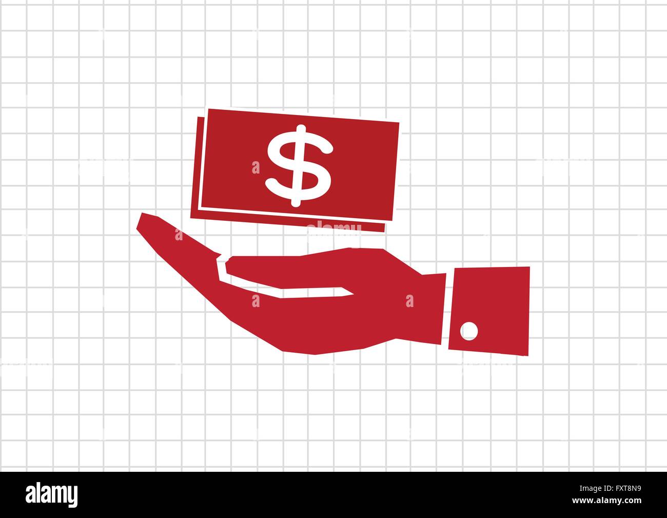 Hand Dollar Icon Stock Vector Image & Art - Alamy