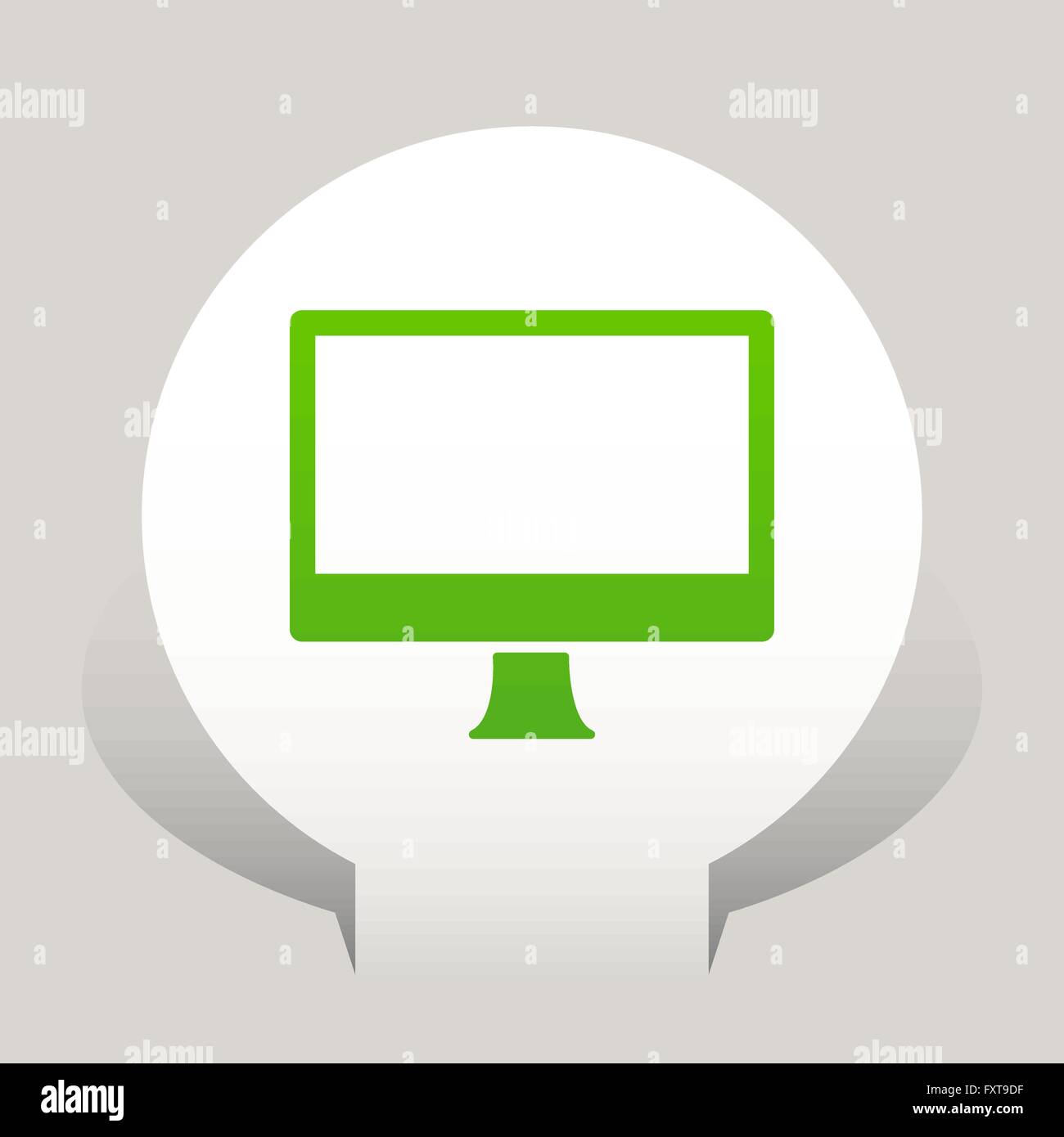 Pictograph of computer. Vector concept illustration for design. Eps 10 ...