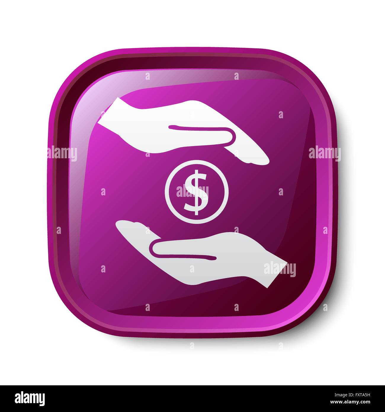 Pictograph of money in hand. Vector concept illustration for design ...