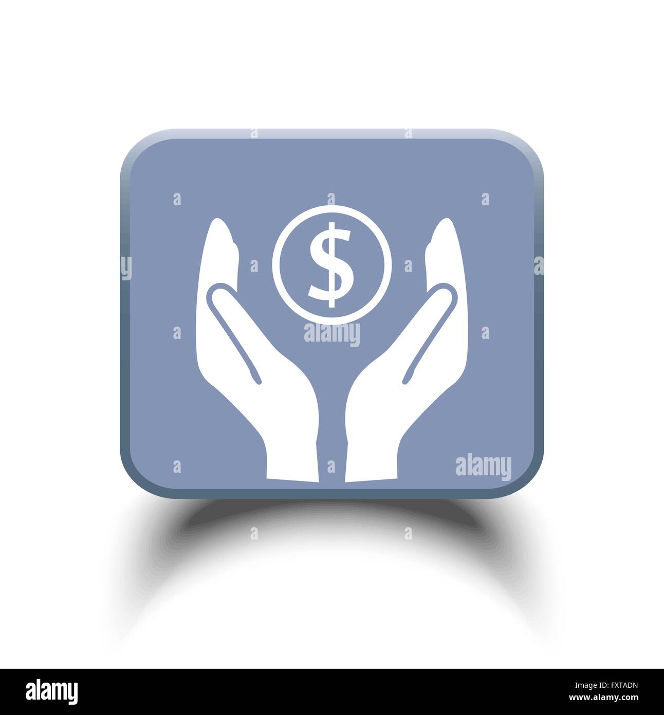 Pictograph of money in hand. Vector concept illustration for design ...