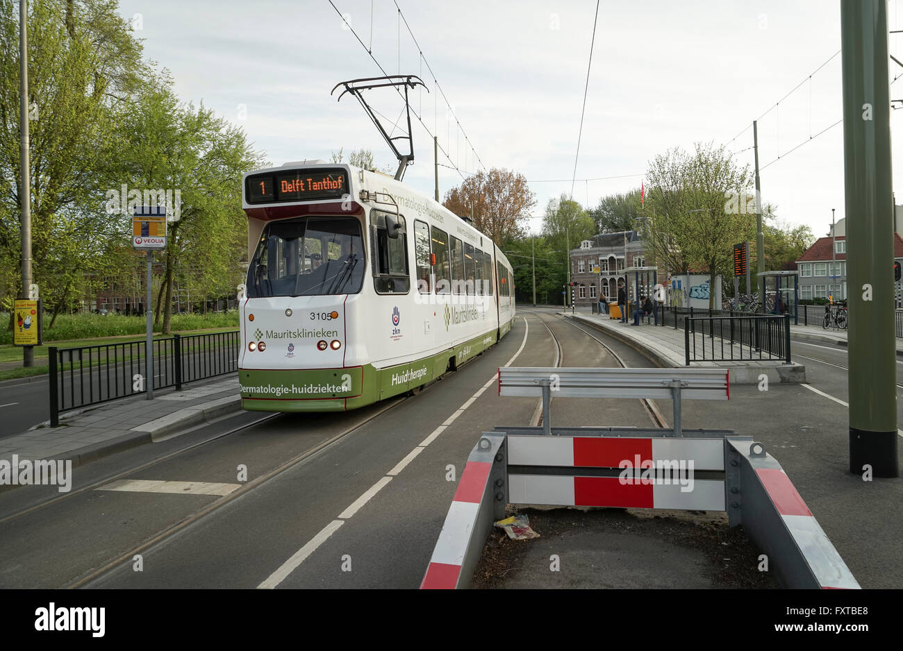 Den Haag Light Rail Vehicle GTL8 Tram at Delft -1 Stock Photo - Alamy