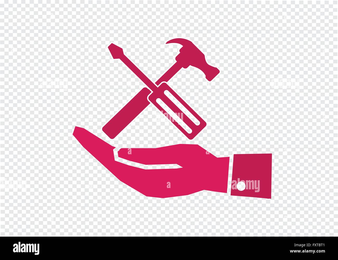 Hand and Tools Hammer icon Stock Vector Image & Art - Alamy